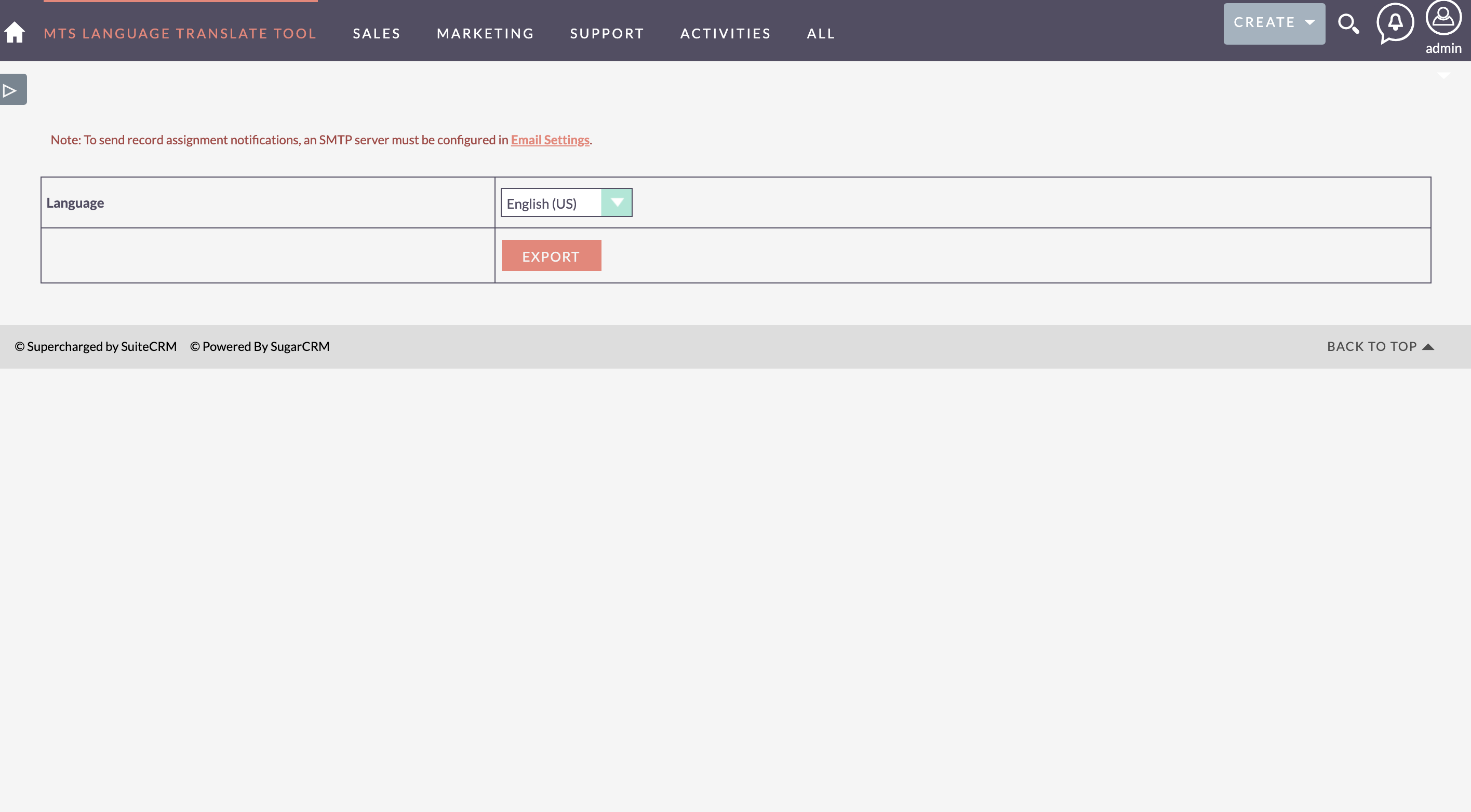 MTS Language Translate Tool | SuiteCRM Module